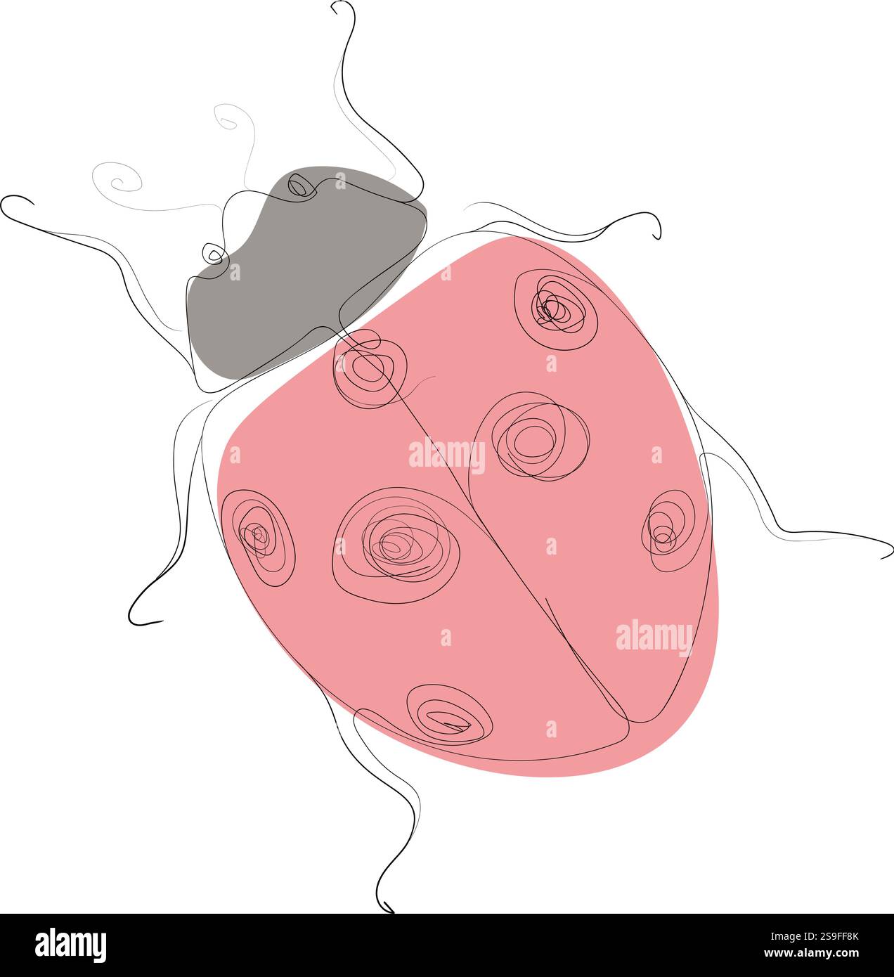 Vector illustration in a linear style. Abstract illustration with ...