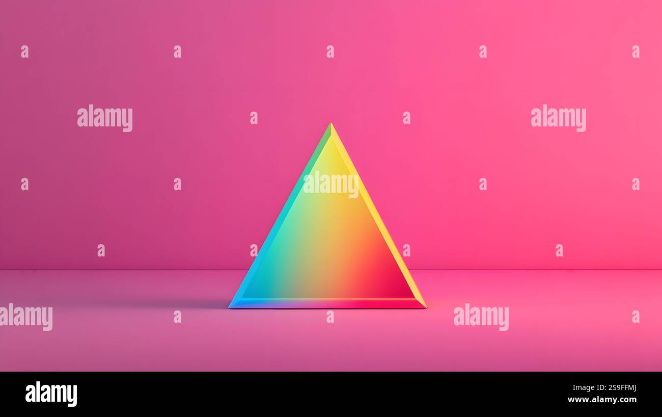 Reflective Prism Splitting Light into Vibrant Colors,Symbolizing ...