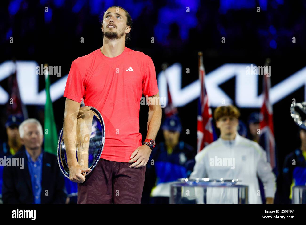 26 January 2025, Australia, Melbourne: Germany's Alexander Zverev ...