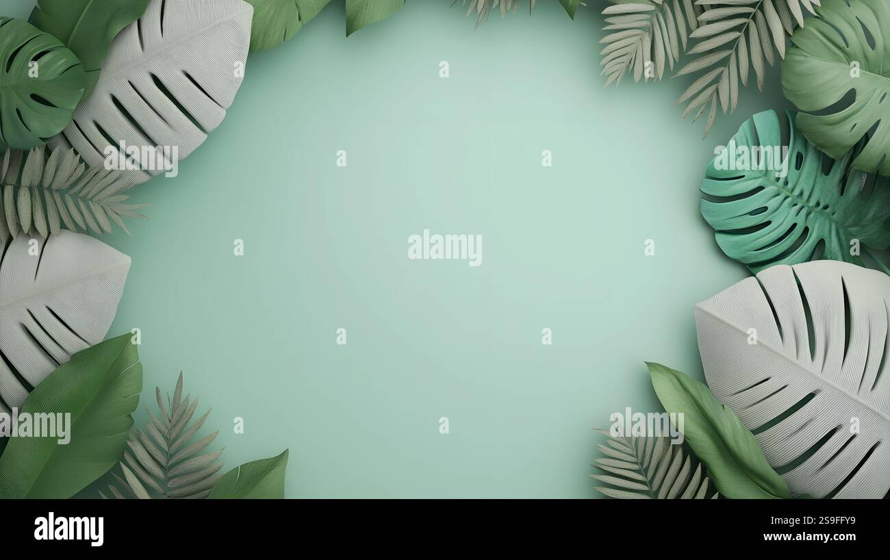 Stylized nature icons and shapes surround a harmonious 3D globe in a ...