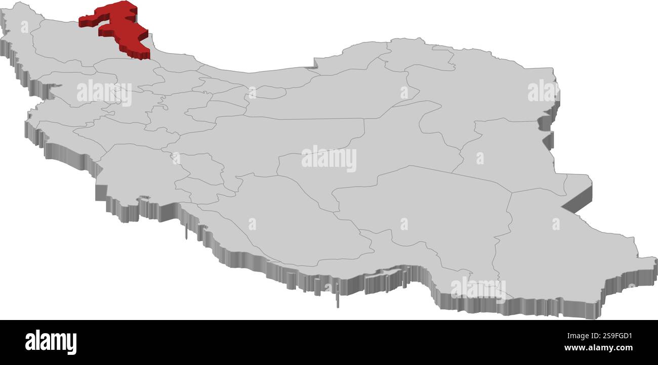 Map of Iran as a gray piece, Ardabil is highlighted in red Stock Vector ... Map of Iran as a gray piece, Ardabil is highlighted in red Stock Vector ...