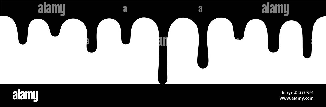 Dripping border silhouette perfect for Halloween crafts, artistic ...