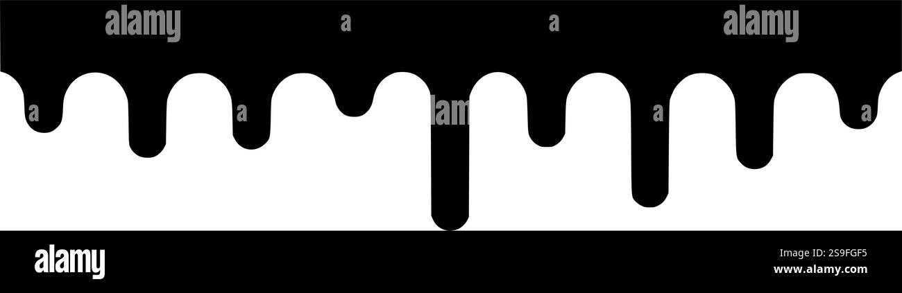 Dripping border silhouette perfect for Halloween crafts, artistic ...