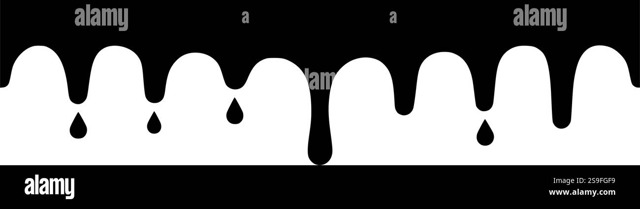 Dripping border silhouette perfect for Halloween crafts, artistic ...