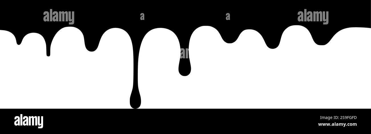 Dripping border silhouette perfect for Halloween crafts, artistic ...