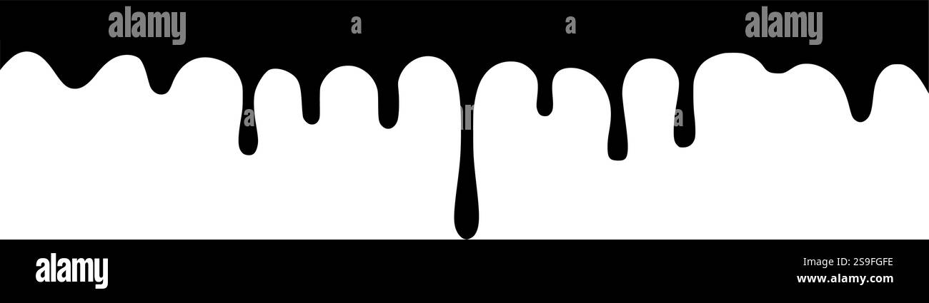 Dripping border silhouette perfect for Halloween crafts, artistic ...