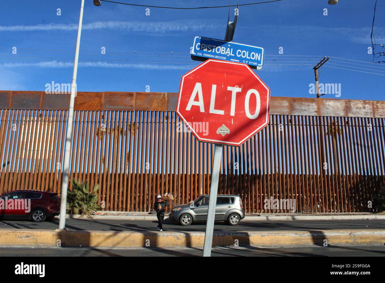 Mexicali, Mexico, January 25 2025 The Mexican border town of Mexicali ...