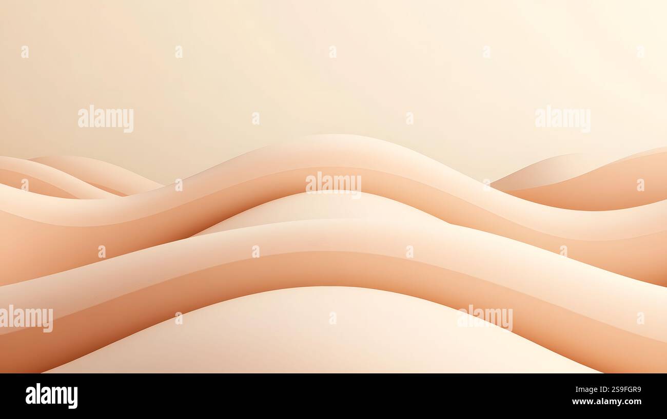 Serene and minimalist 3D depicting simplistic dome structures with ...