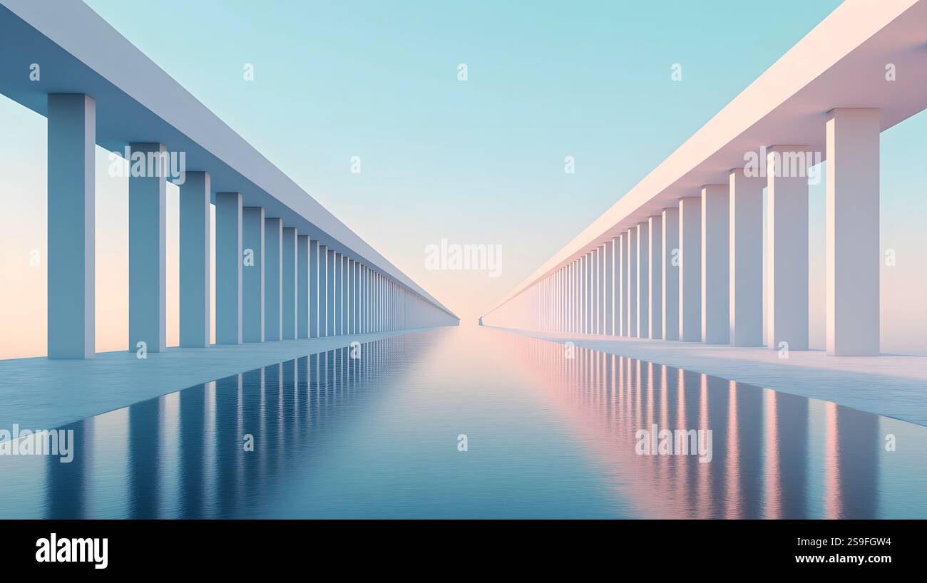 Captivating 3D of a Minimalist Bridge Design with Striking ...