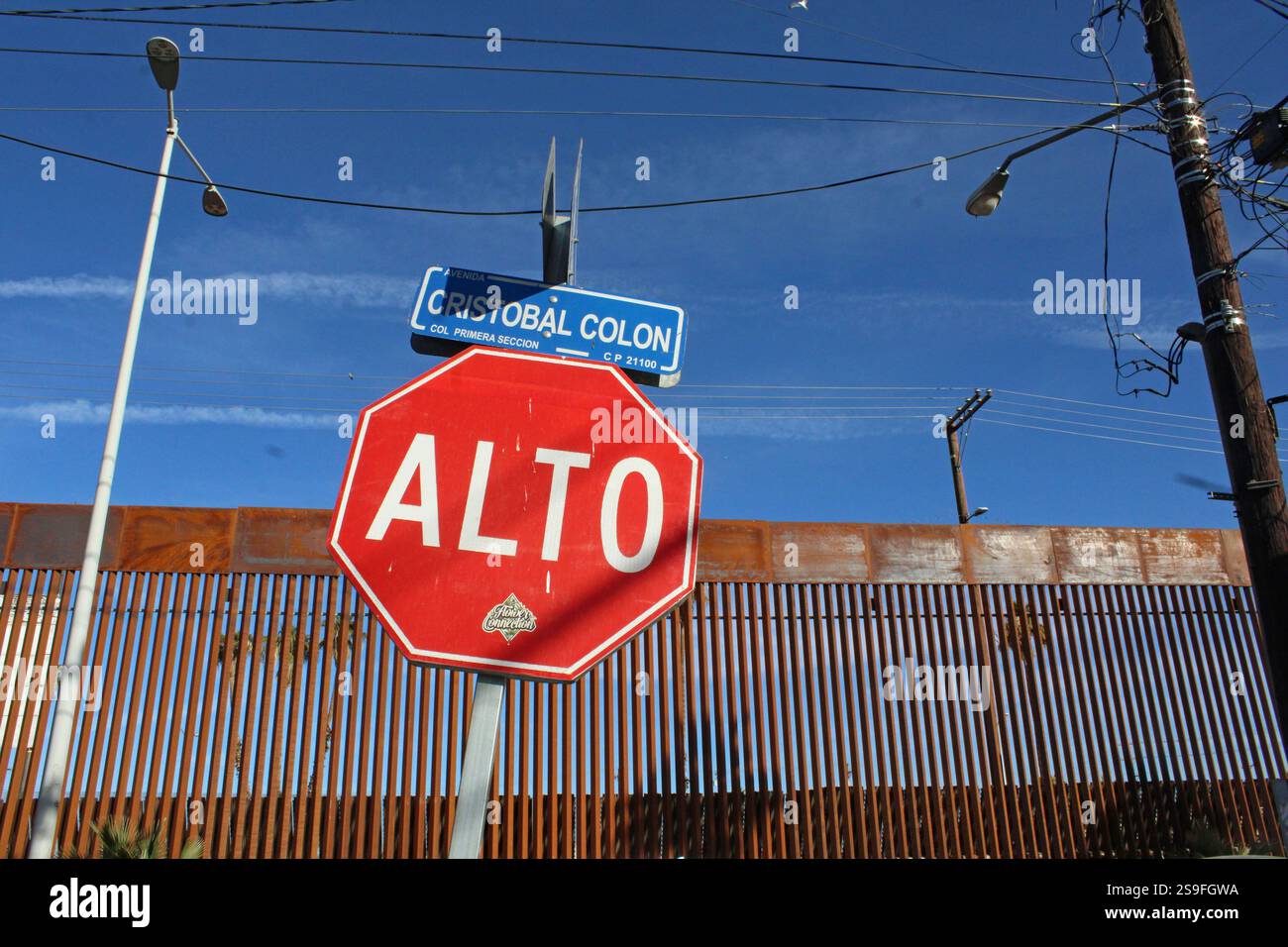 Mexicali, Mexico, January 25 2025 The Mexican border town of Mexicali ...