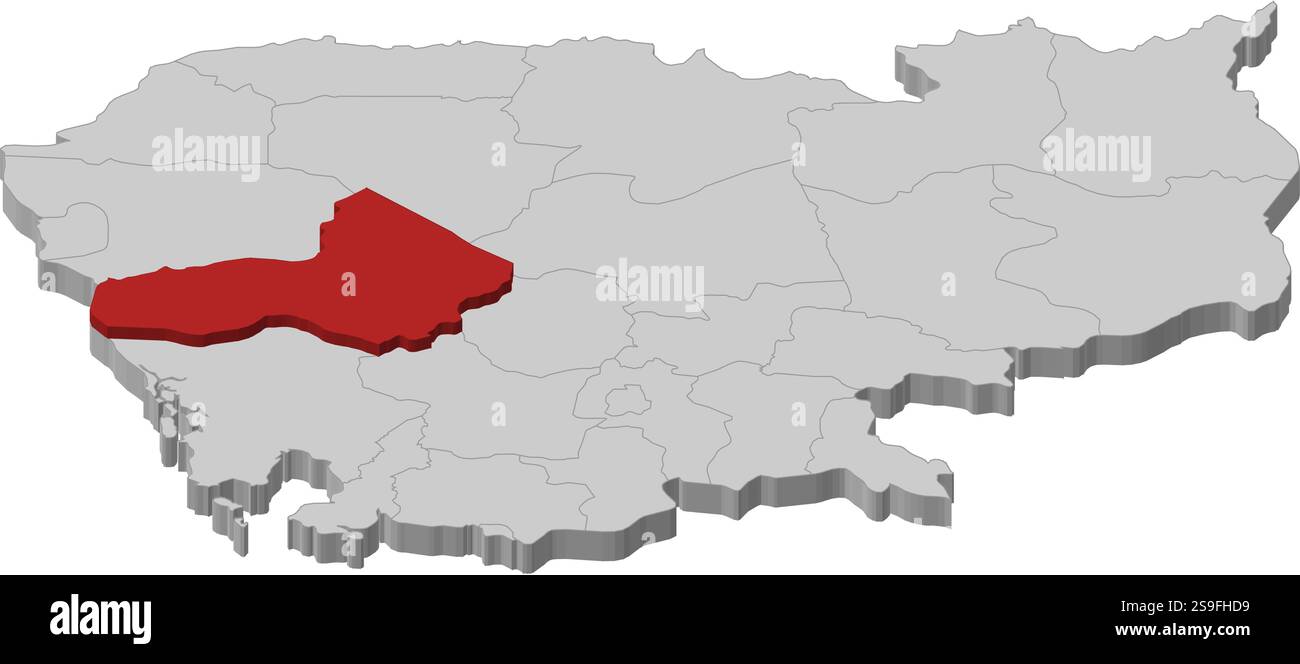 Map of Cambodia as a gray piece, Pursat is highlighted in red Stock ...