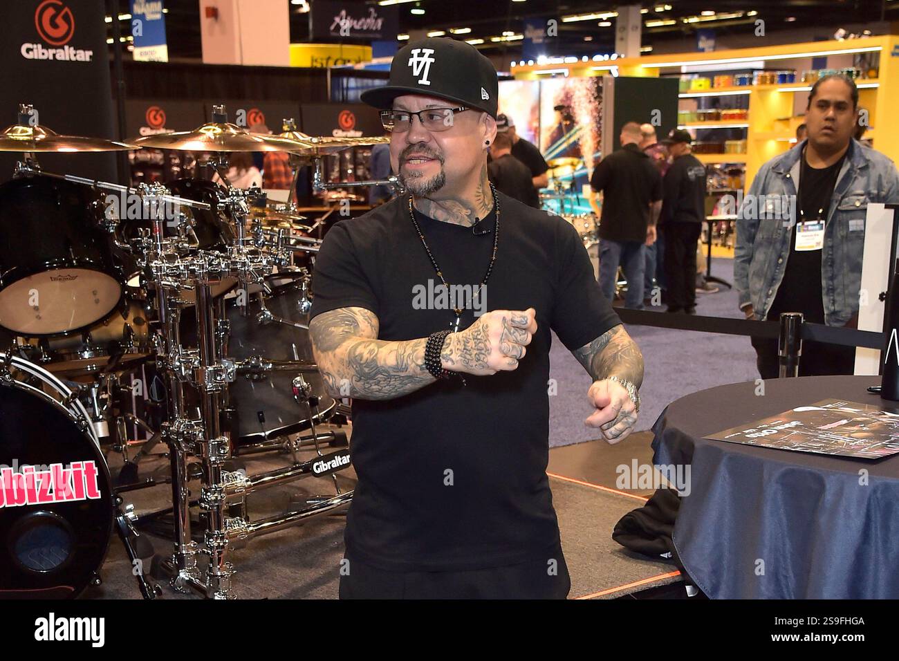 John Otto von Limp Bzkit auf der Musikmesse NAMM Show 2025 im Anaheim ...