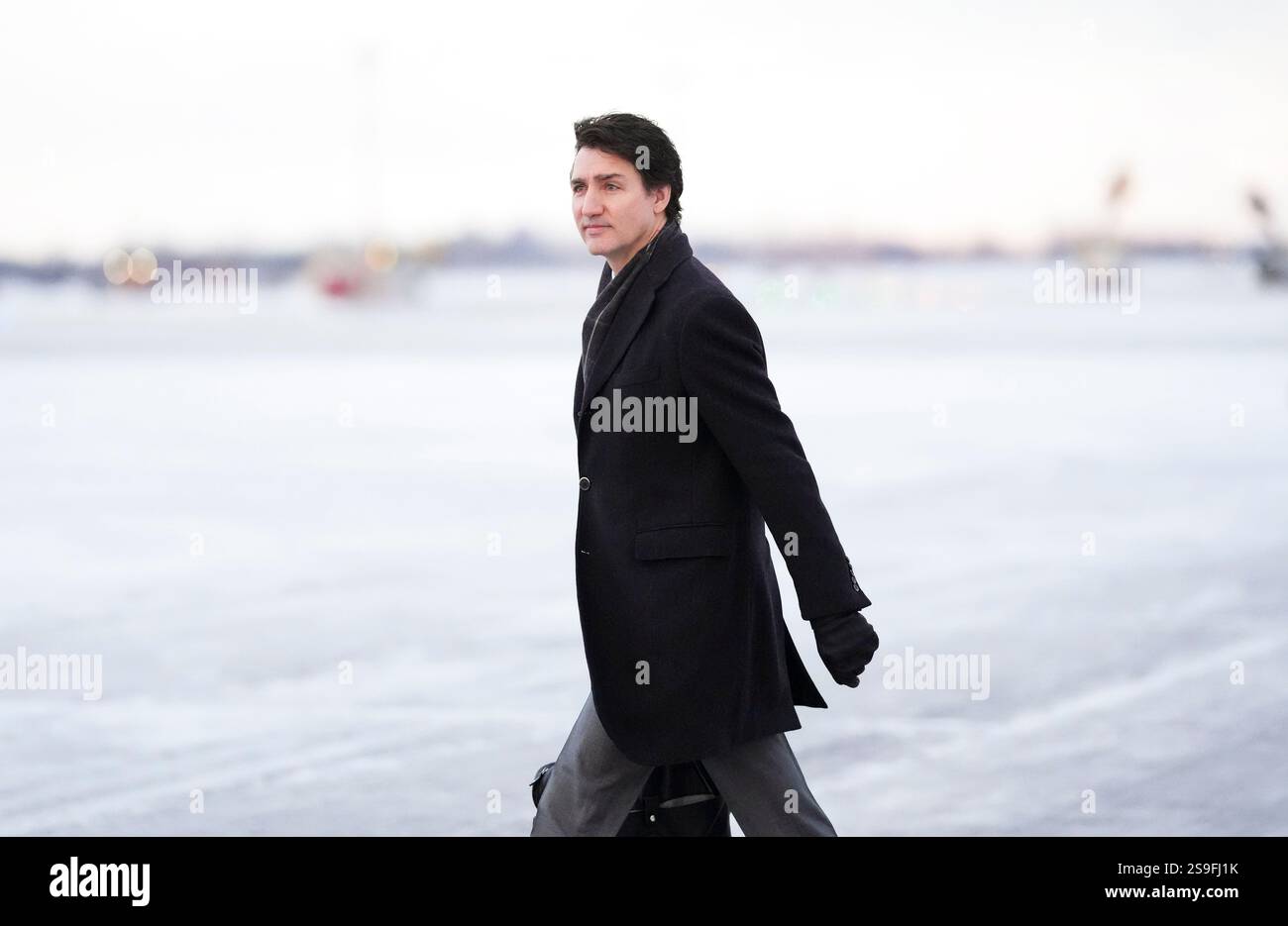Prime Minister Justin Trudeau departs Ottawa on Sunday, Jan. 26, 2025 ...