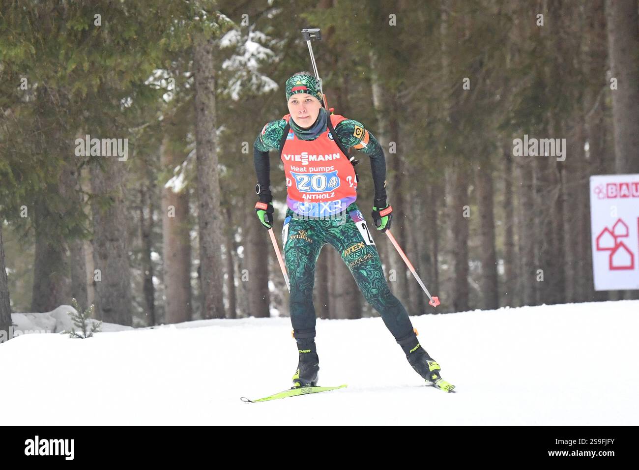 ANTHOLZ-ANTERSELVA, ITALY - JANUARY 26: Sara Urumova of Lithuania ...