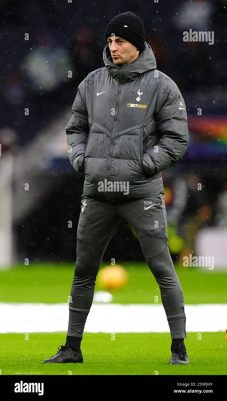 Tottenham Hotspur assistant coach Ryan Mason before the Premier League ...