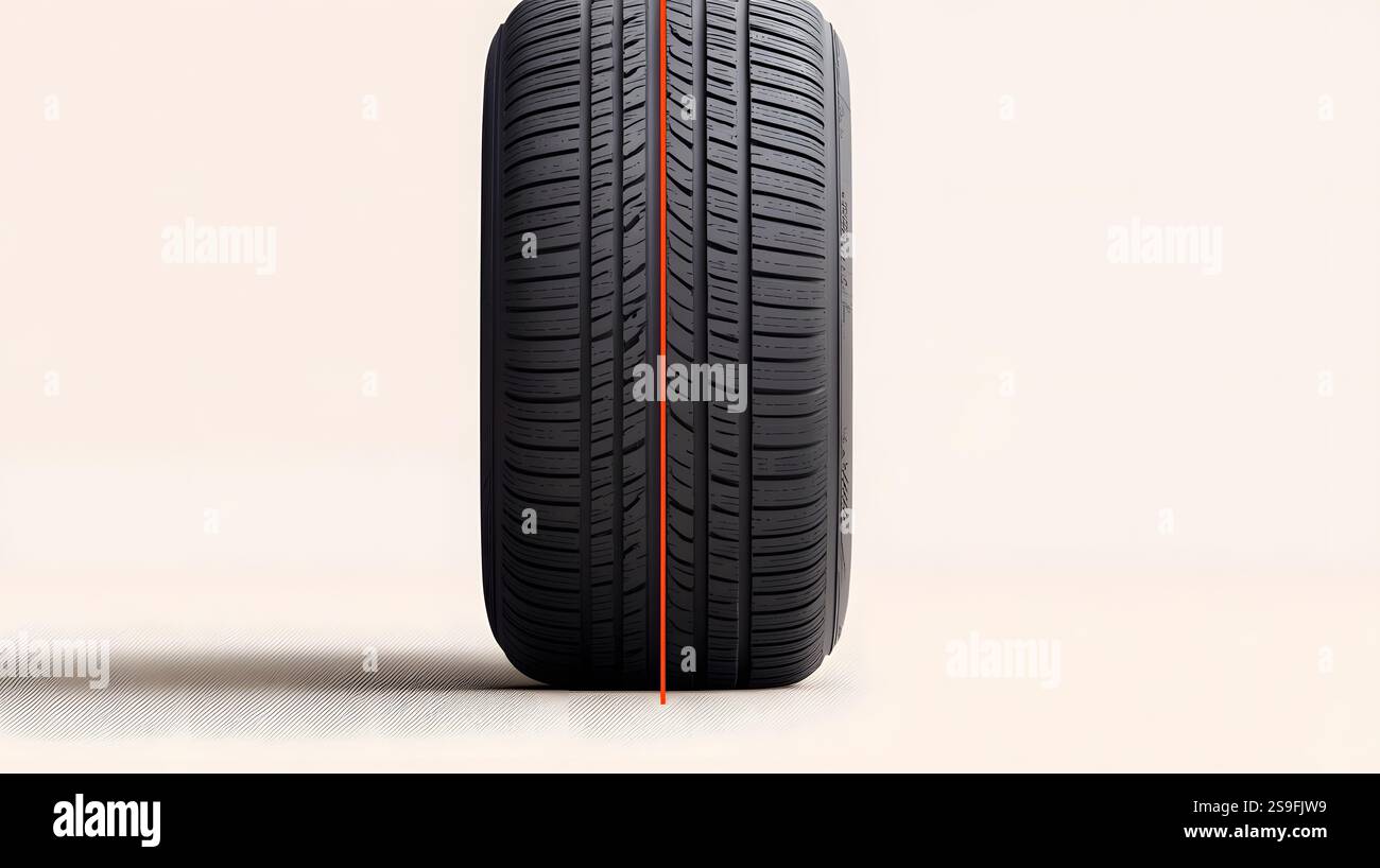 Detailed of Car Tire Anatomy Showcasing Key Components Like Tread ...