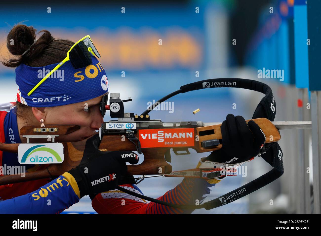 France's Julia Simon in action during a Biathlon women's World Cup ...
