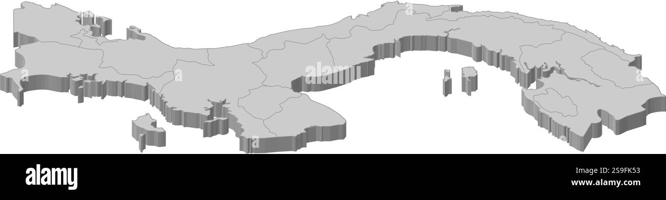 Map of Panama as a gray piece Stock Vector Image & Art - Alamy