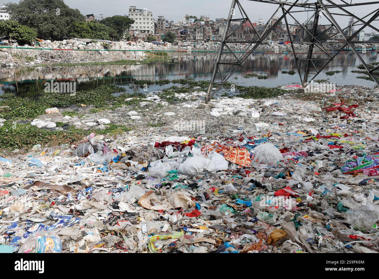 Dhaka, Bangladesh - November 29, 2024: Garbage, garbage, and plastic ...