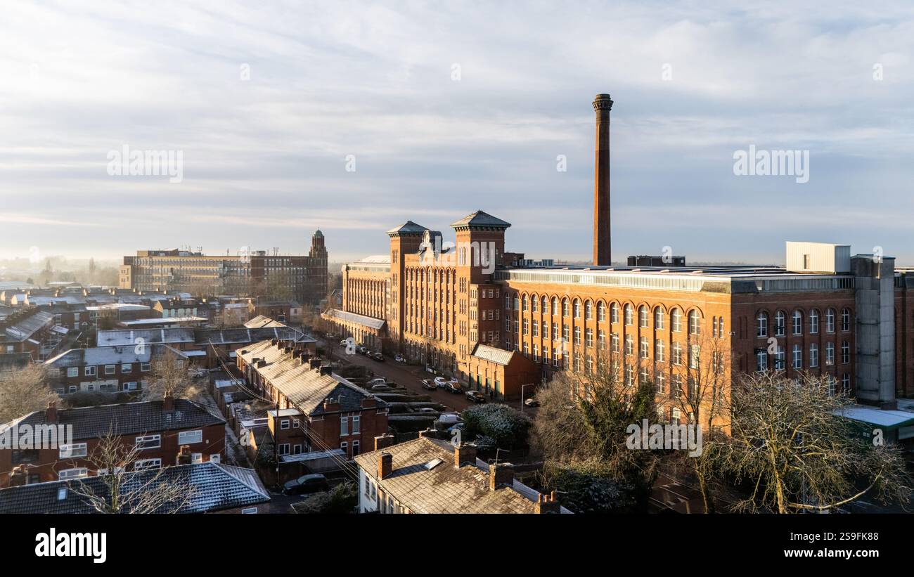 Aerial, Houldsworth Mill in Reddish with Broadstone mill beyond Stock ...