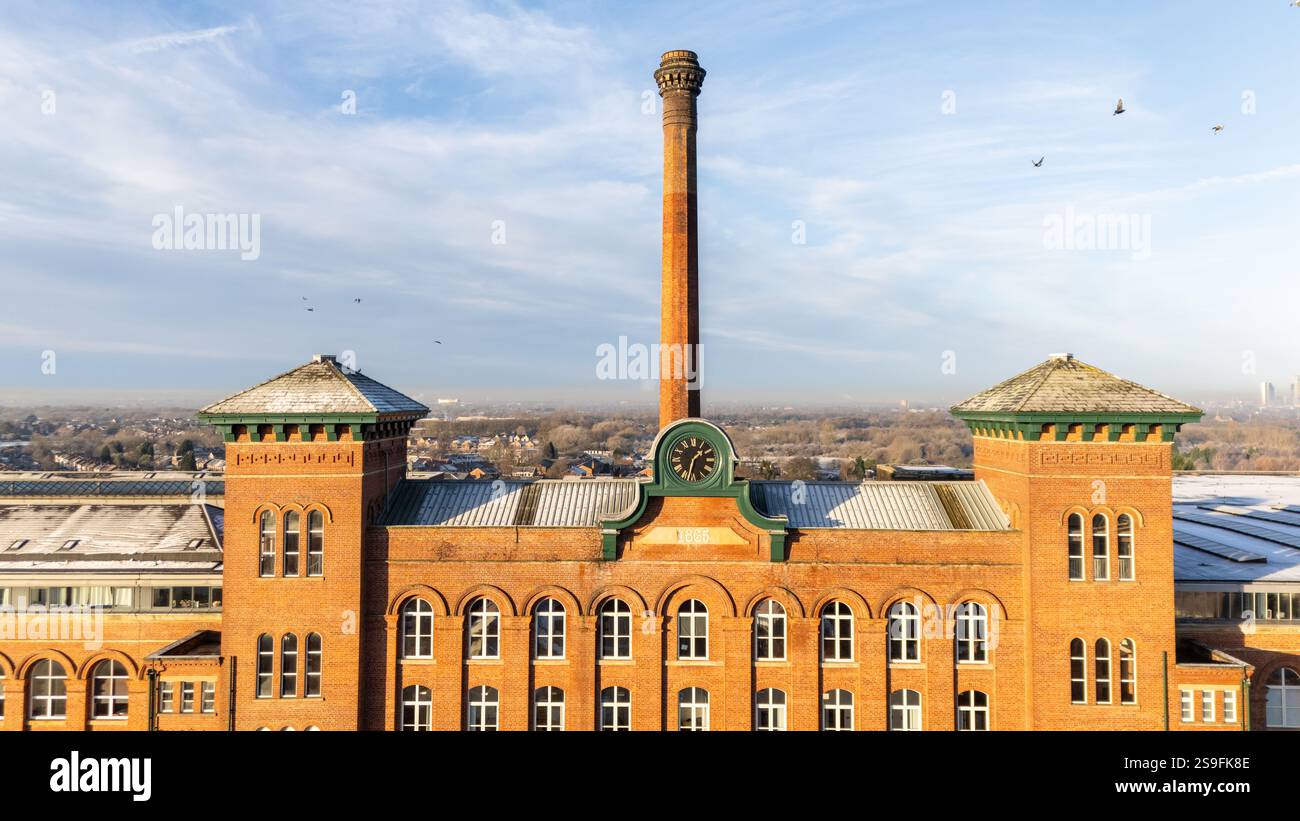 Aerial, Houldsworth Mill in Reddish with Broadstone mill beyond Stock ...