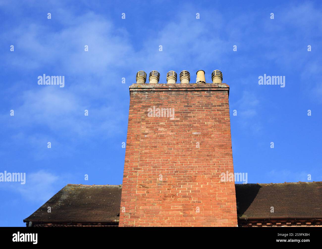 Chimney pots in an English town Stock Photo - Alamy