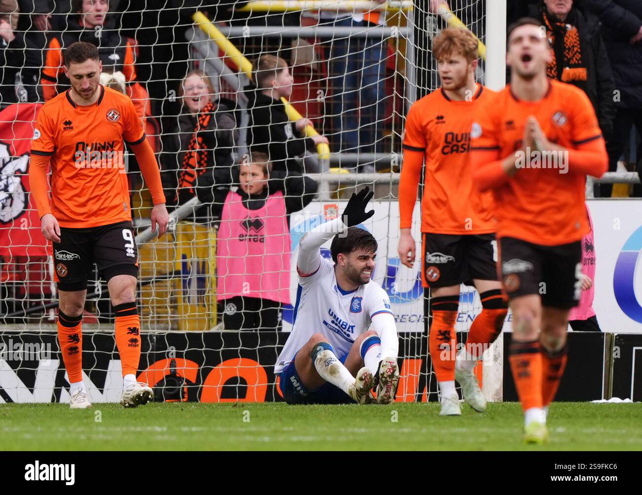 Rangers' Robin Propper signals to the bench during the William Hill ...