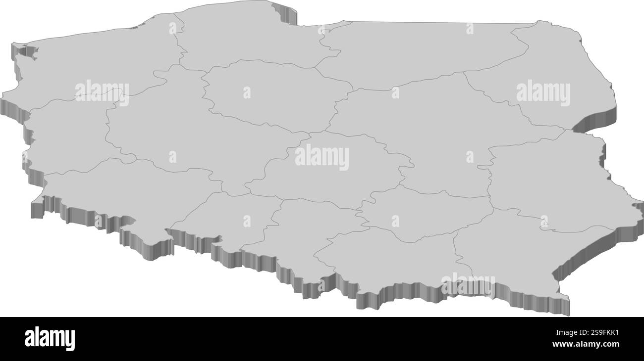 Map of Poland as a gray piece Stock Vector Image & Art - Alamy