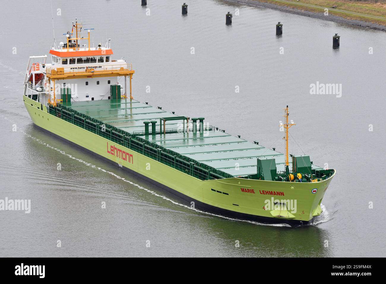 General Cargo Ship MARIE LEHMANN passing the Kiel Canal during the ...