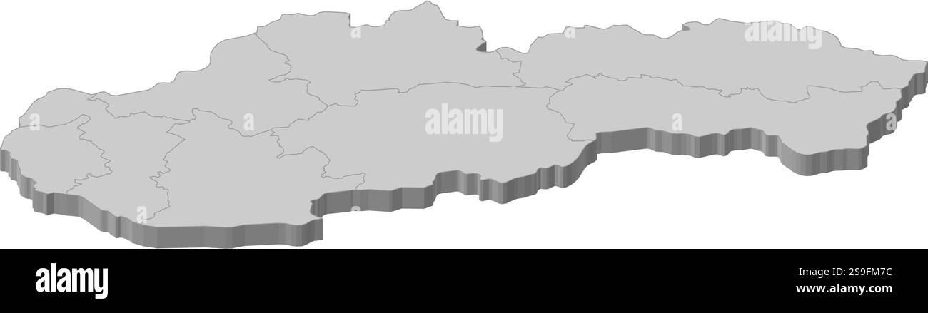Map of Slovakia as a gray piece Stock Vector Image & Art - Alamy