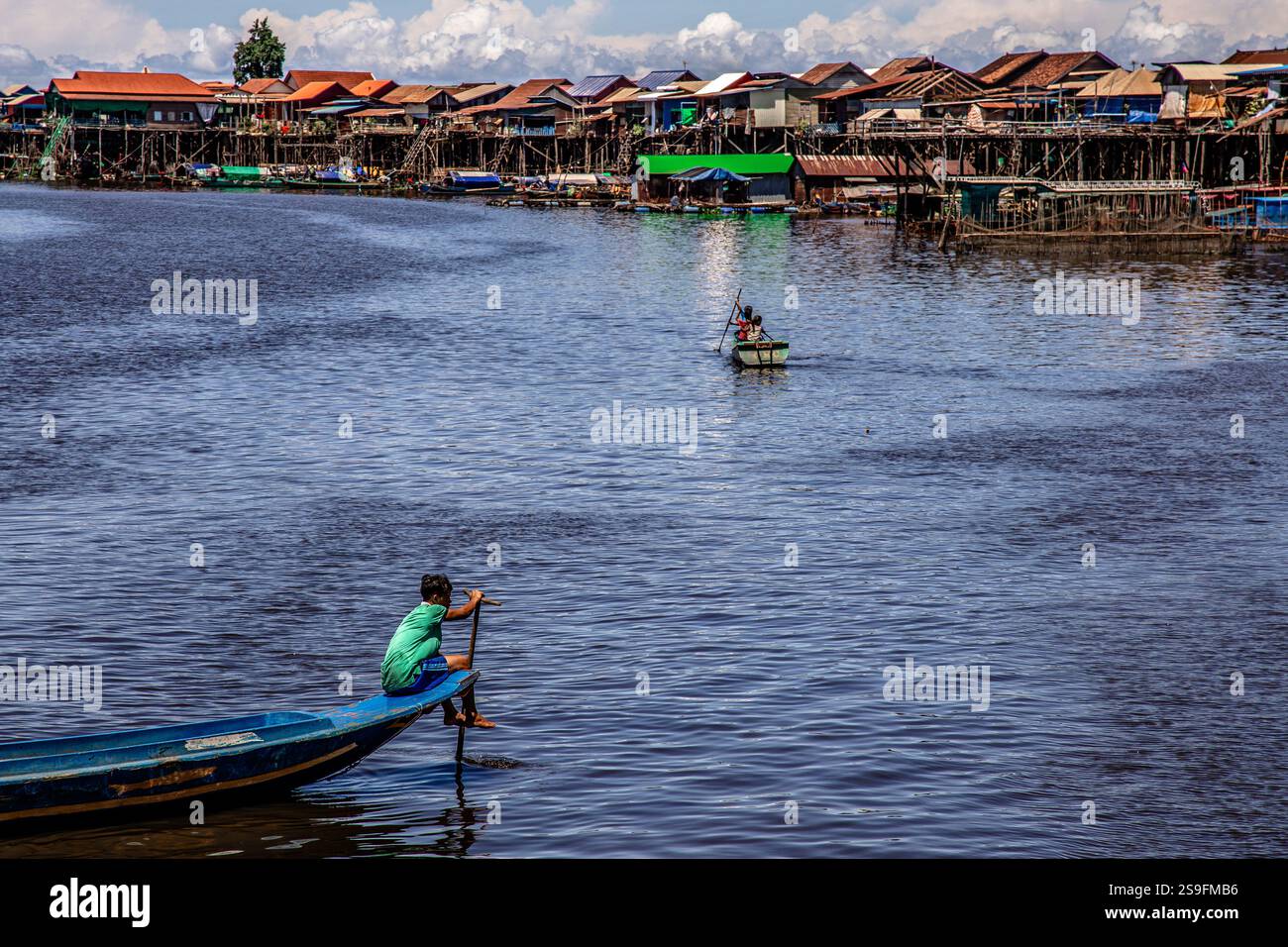 Tonle Sap Lake Cambodia - august 14 2025 - Stilt Houses Floating ...