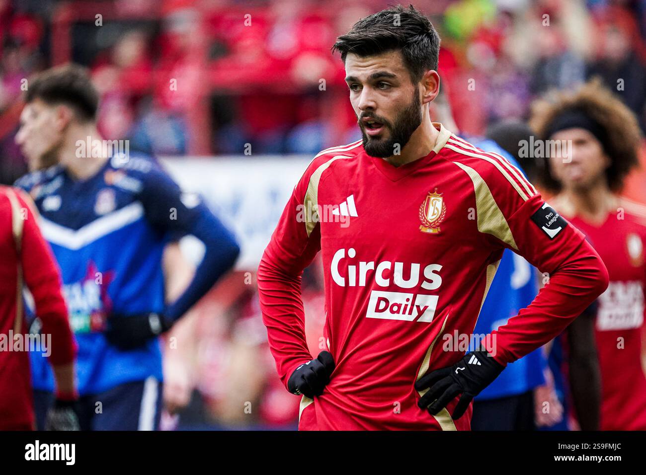 LIEGE, BELGIUM - JANUARY 26: Marko Bulat of Standard de Liege looks on ...