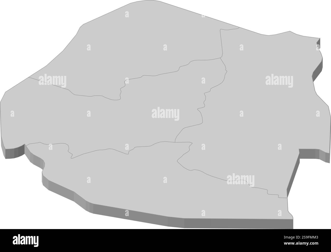 Map of Swaziland as a gray piece Stock Vector Image & Art - Alamy