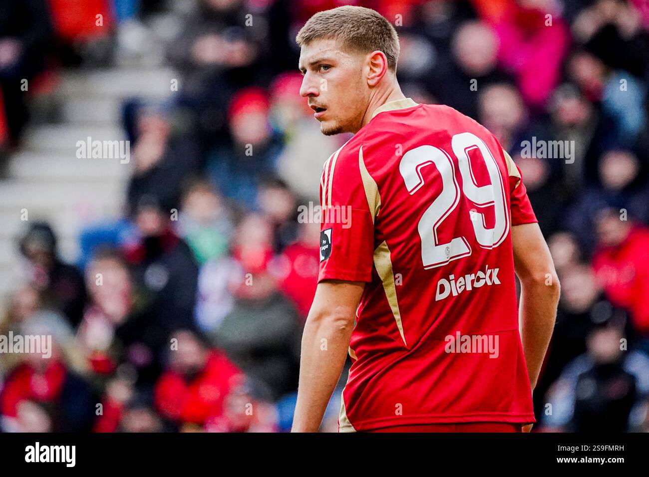 LIEGE, BELGIUM - JANUARY 26: Daan Dierckx of Standard de Liege looks on ...