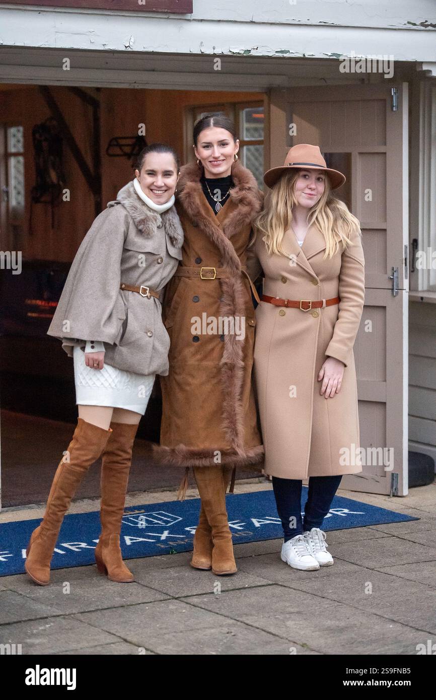 Windsor, Berkshire, UK. 19th January, 2025. Girls looking fashionable ...