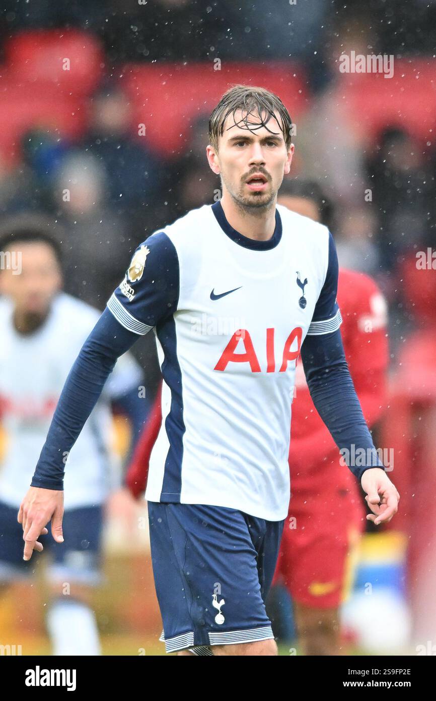 Max Robson (8 Tottenham) looks on during the Premier League 2 match ...