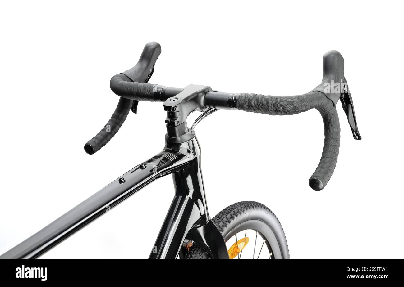 Professional Black Gravel Bike Side Profile. Sleek gravel bicycle with ...