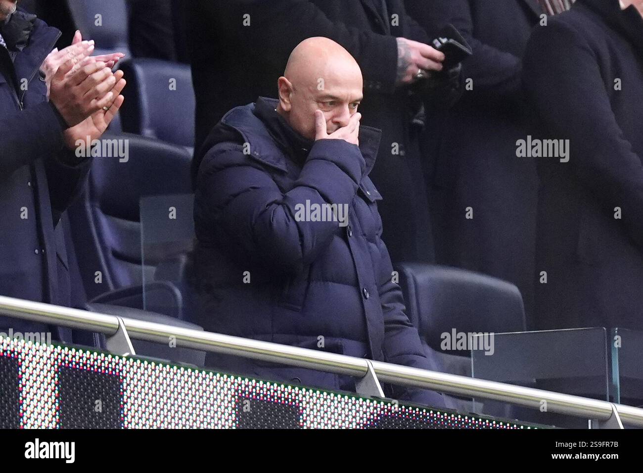 Tottenham Hotspur chairman Daniel Levy before the Premier League match ...