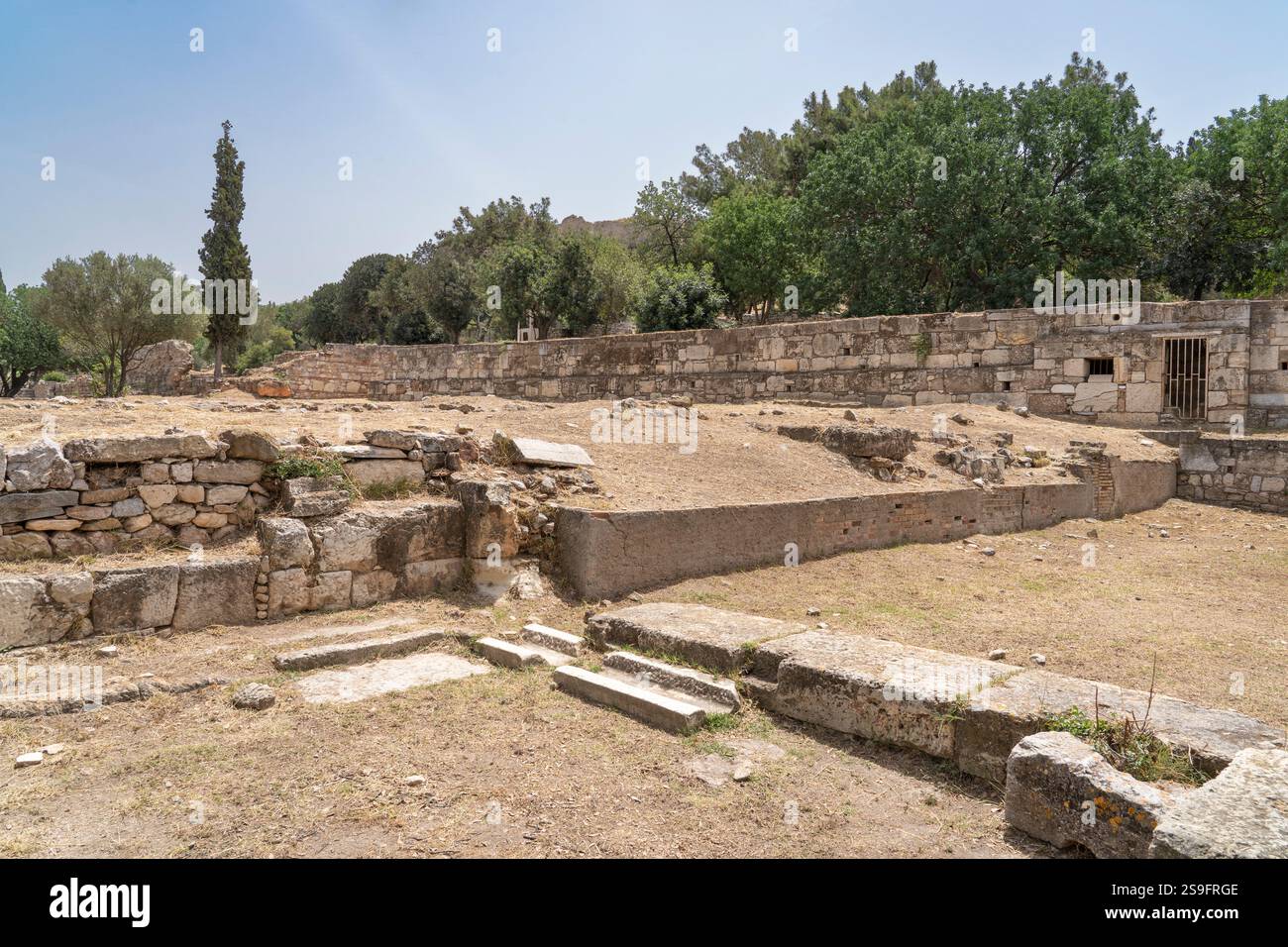 The prison of socrates in Athens Greece near the Agora Stock Photo - Alamy