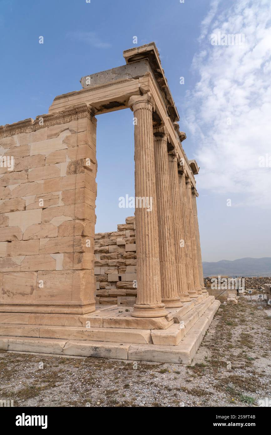 The Acropolis the Sacred Rock in Athens Greece is dedicated to Athena ...