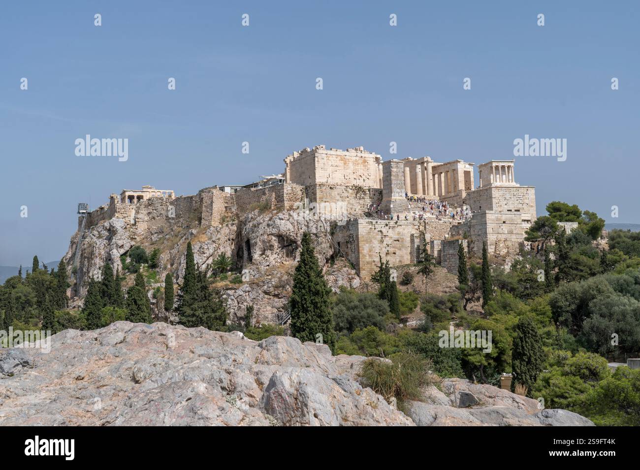 The Acropolis the Sacred Rock in Athens Greece is dedicated to Athena ...
