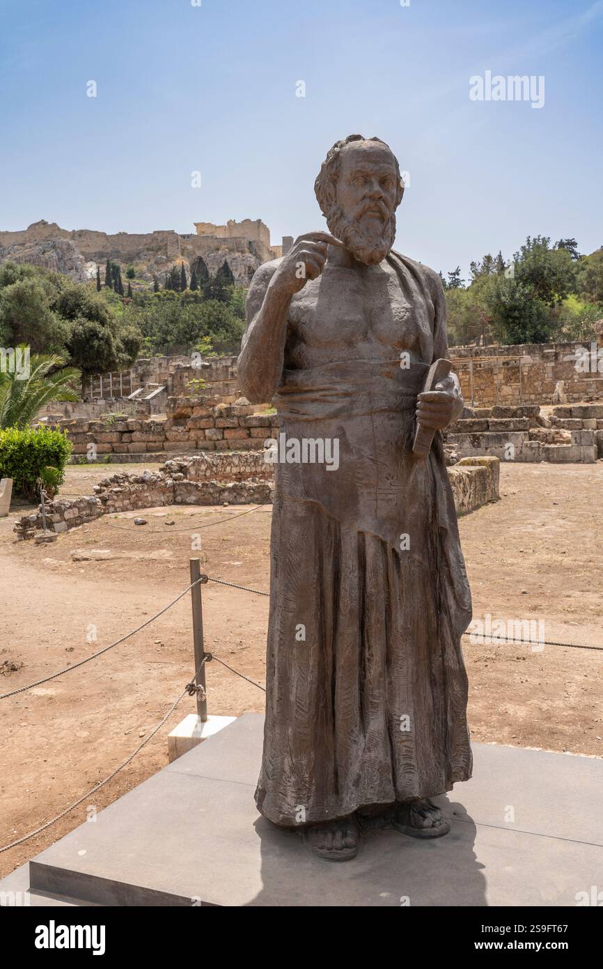 The prison of socrates in Athens Greece near the Agora Stock Photo - Alamy
