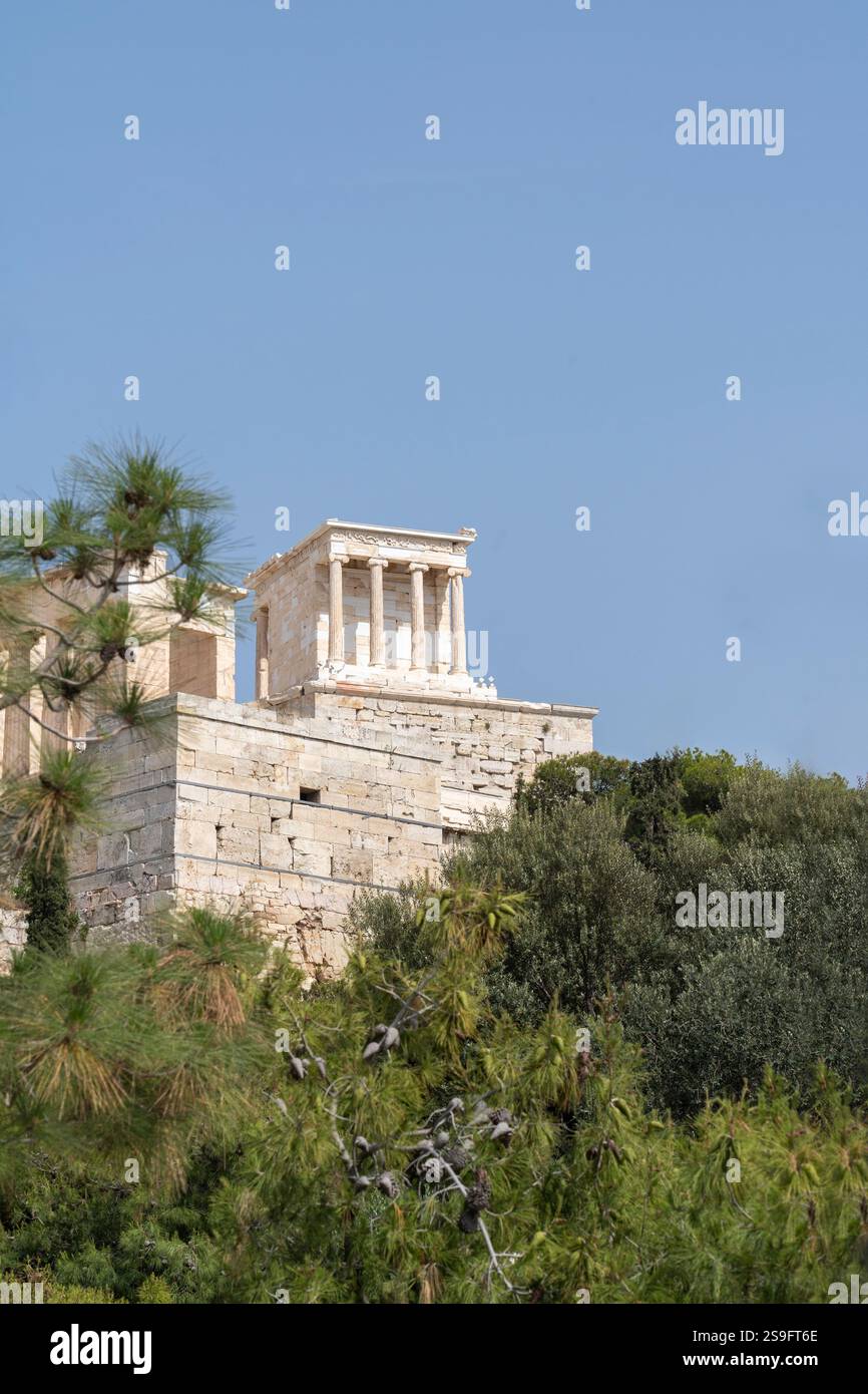 The Acropolis the Sacred Rock in Athens Greece is dedicated to Athena ...