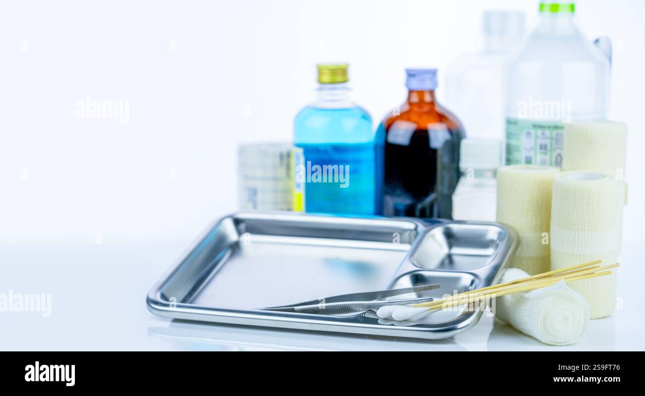 Medical equipment for treating infections. Wound care dressing set ...