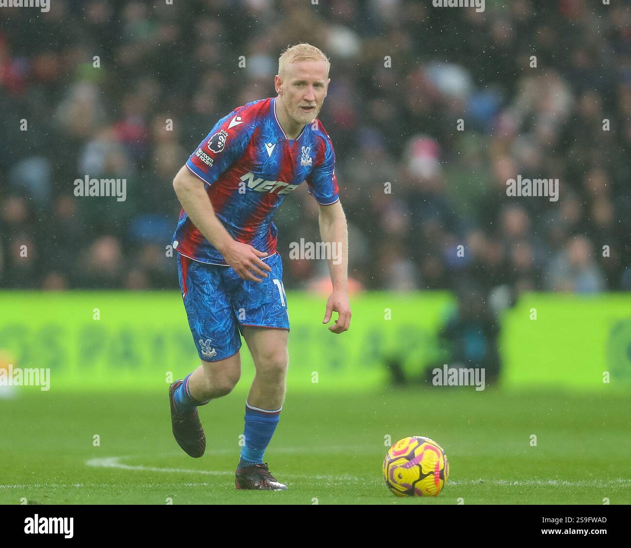 Will Hughes of Crystal Palace with the ball during the Premier League ...