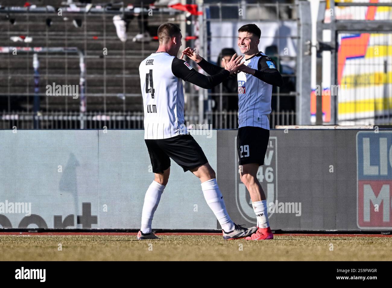 26 January 2025, Baden-Württemberg, Ulm: Soccer: Bundesliga 2, SSV Ulm ...