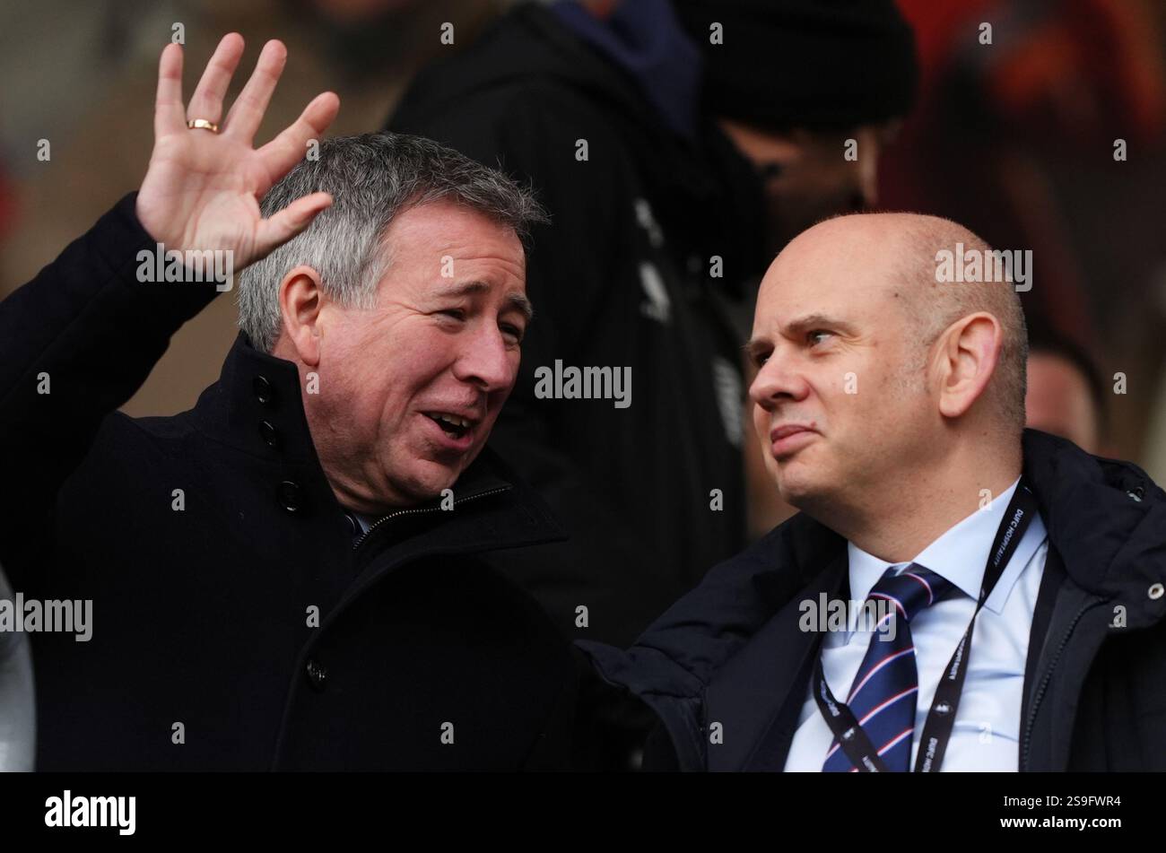 Rangers chairman Fraser Thornton (left) and chief executive Patrick ...
