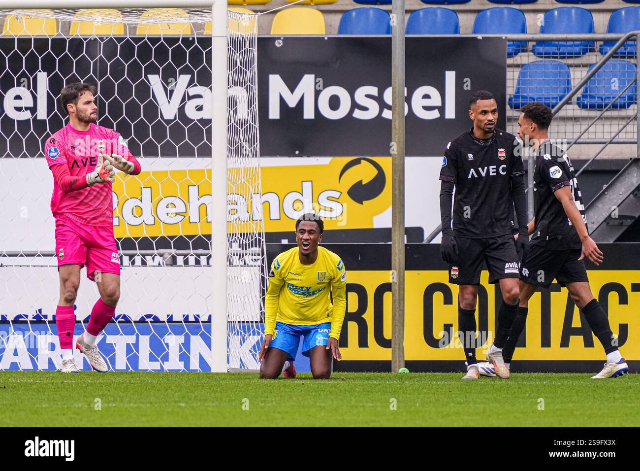 WAALWIJK, NETHERLANDS - JANUARY 26: Richonell Margaret of RKC Waalwijk disappointed during the ...