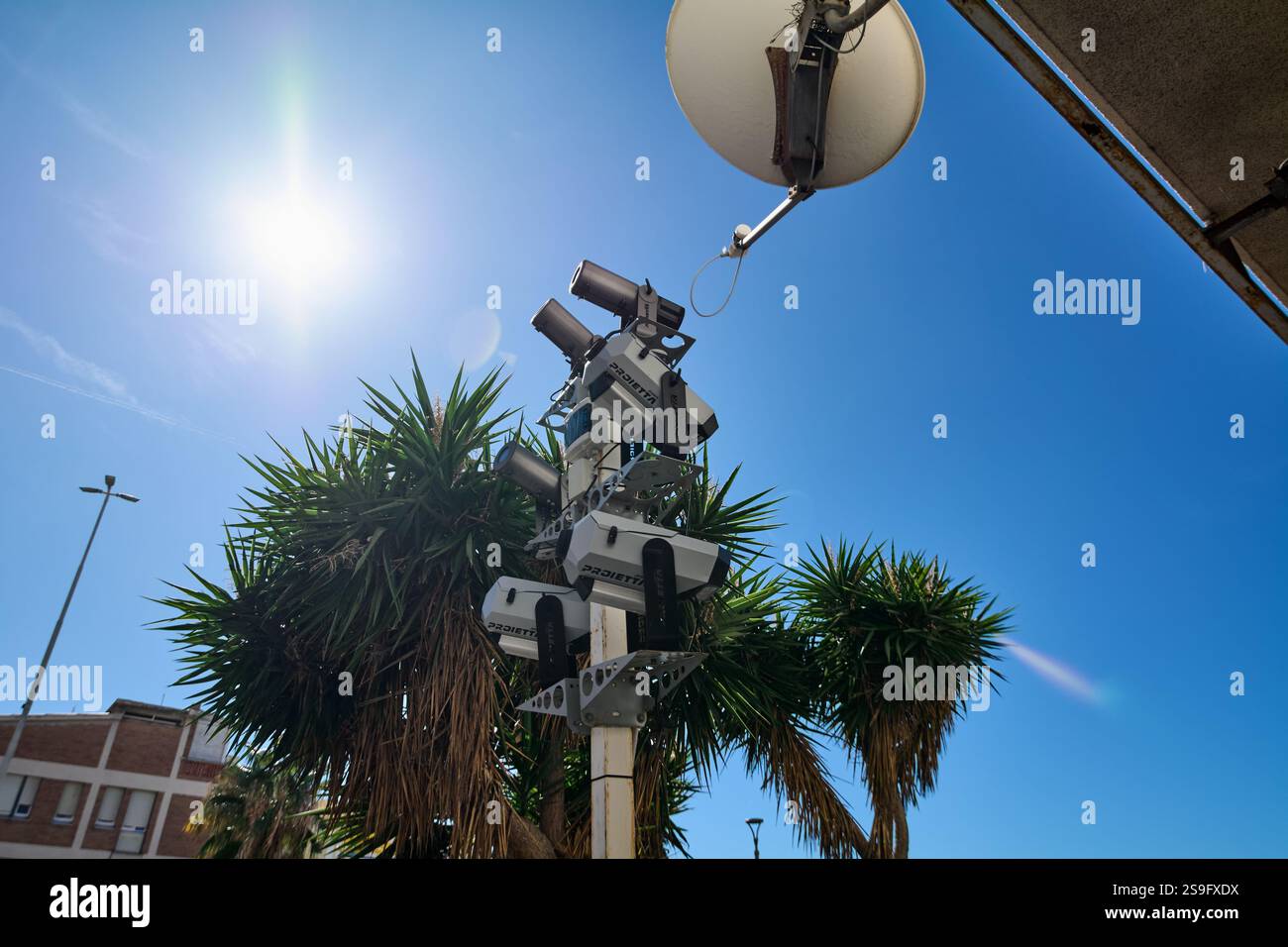 Civitavecchia. Italy - January 26, 2025: Surveillance. Surveillance ...