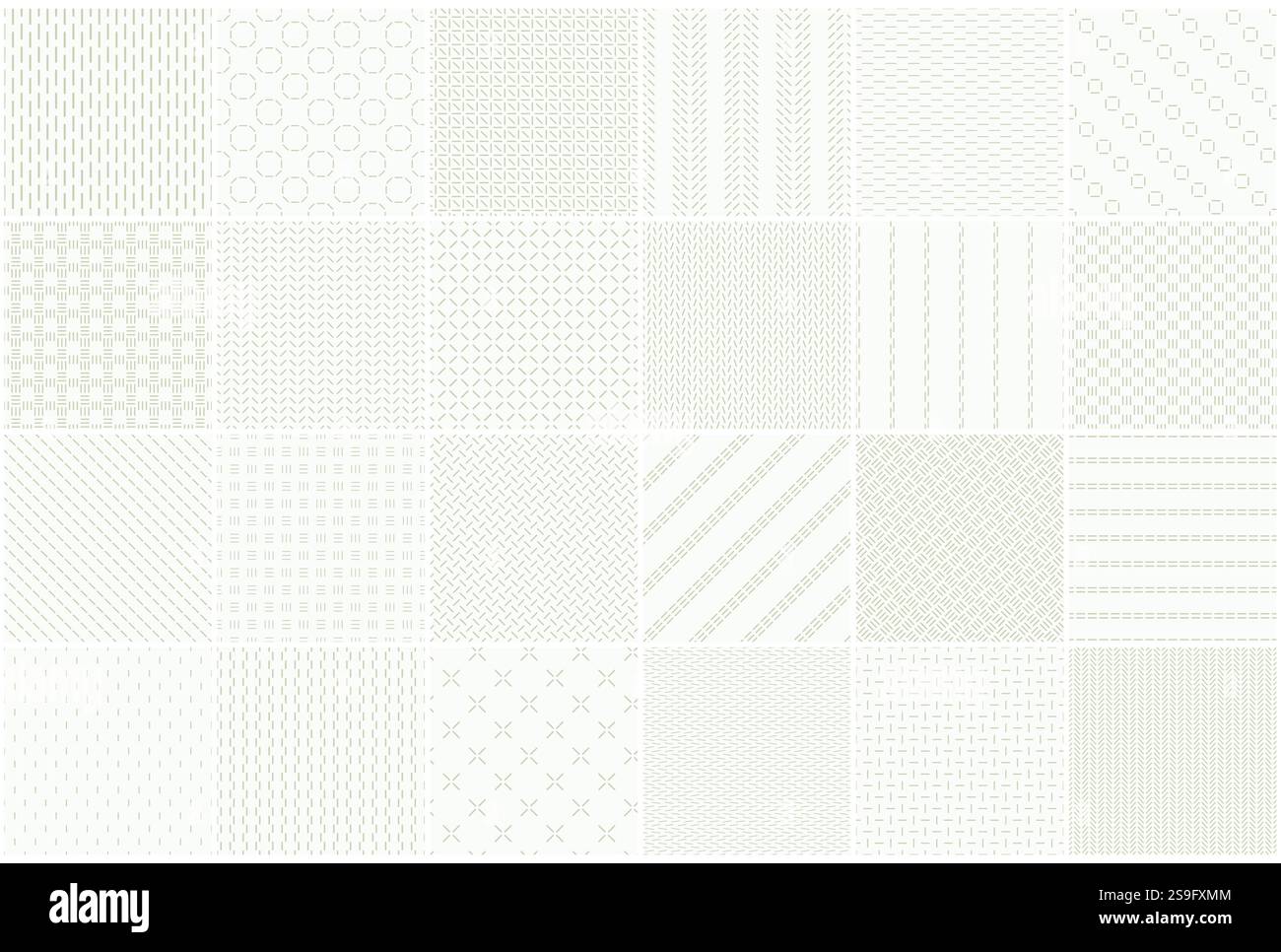 Collection of minimalistic seamless patterns. Beige textile endless ...